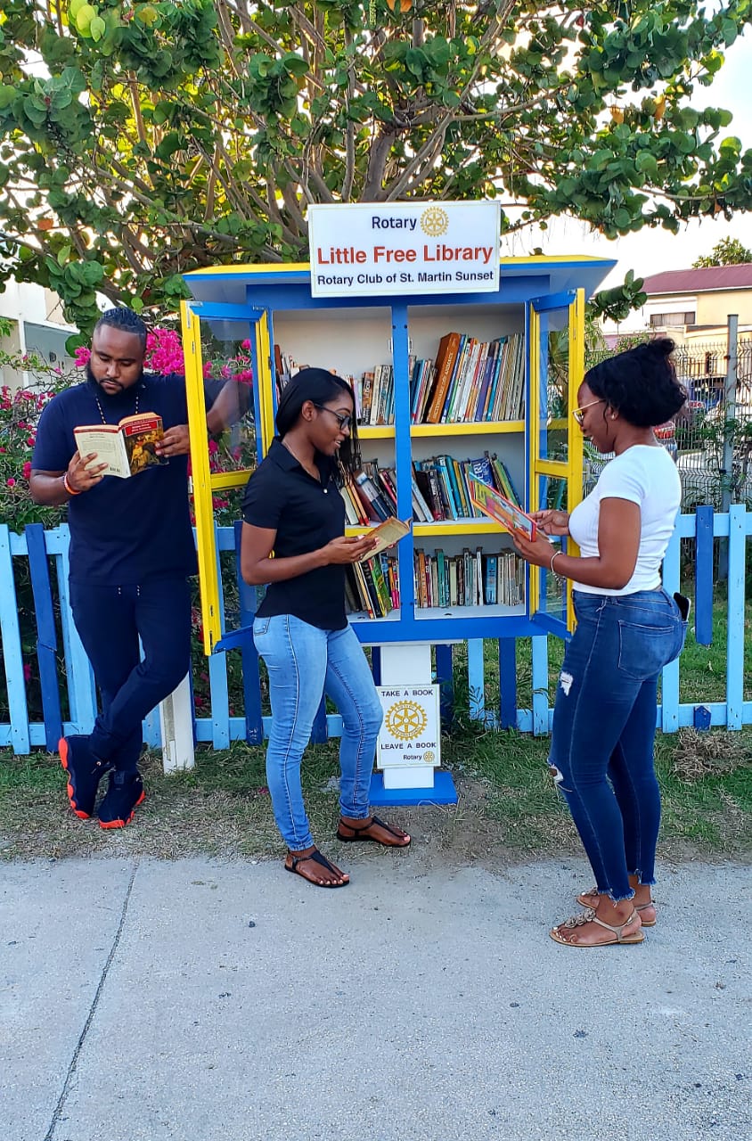 Rotary Sunset Launches Little Free Library at Allen C. Halley Community ...